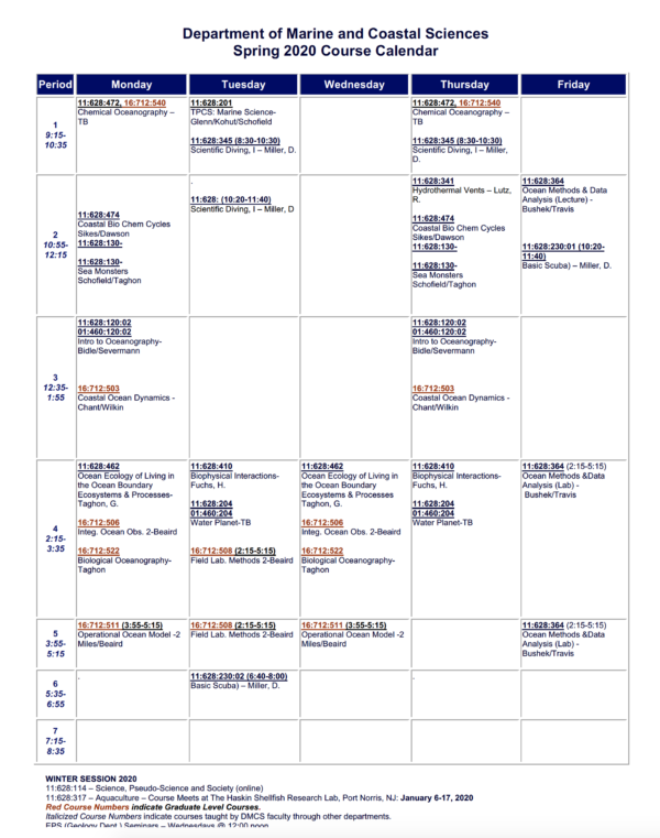 2020calendar – Rutgers University Department of Marine and Coastal Sciences