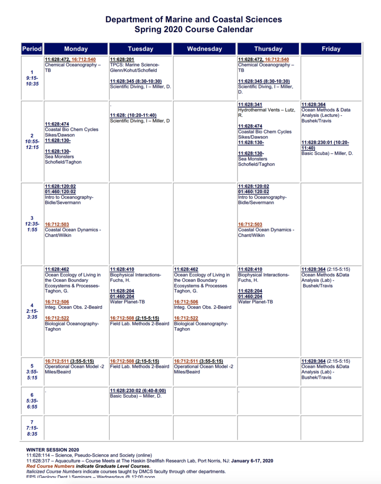 2020calendar – Rutgers University Department of Marine and Coastal Sciences